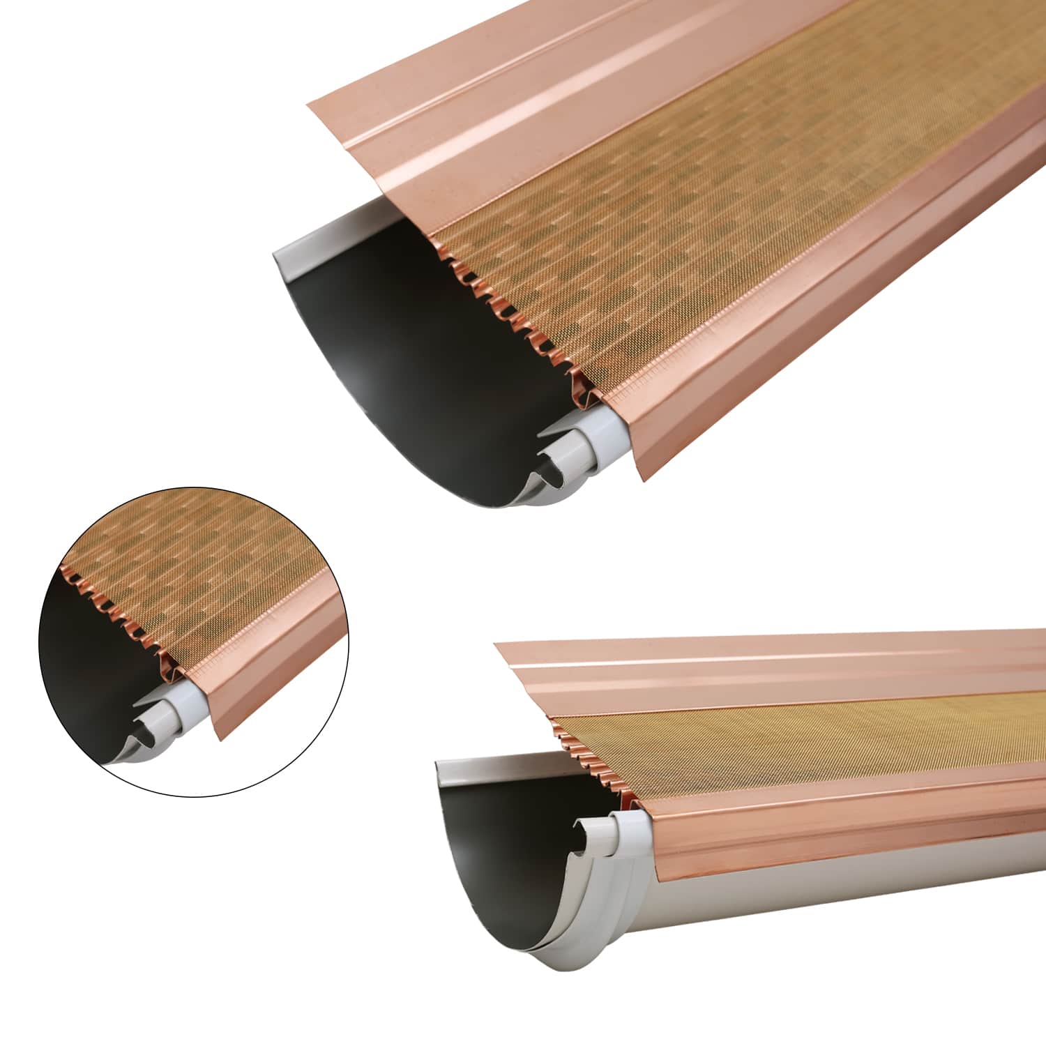 Half Round Flat Micromesh Copper Gutter Guards